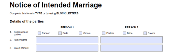 6 Common Mistakes Made In Filling Out The Notice of Intended Marriage ...